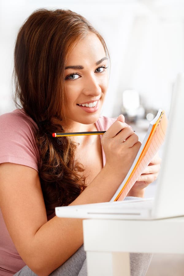 Close-up Portrait of an Attractive Young Student Stock Photo - Image of ...