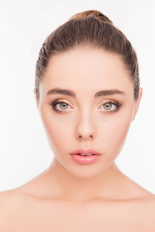 Close Up Portrait of Attrective Beautiful Model with Discerning Look ...