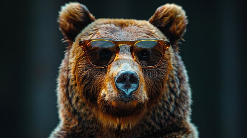 Cool Bear with Sunglasses stock illustration. Illustration of powerful ...