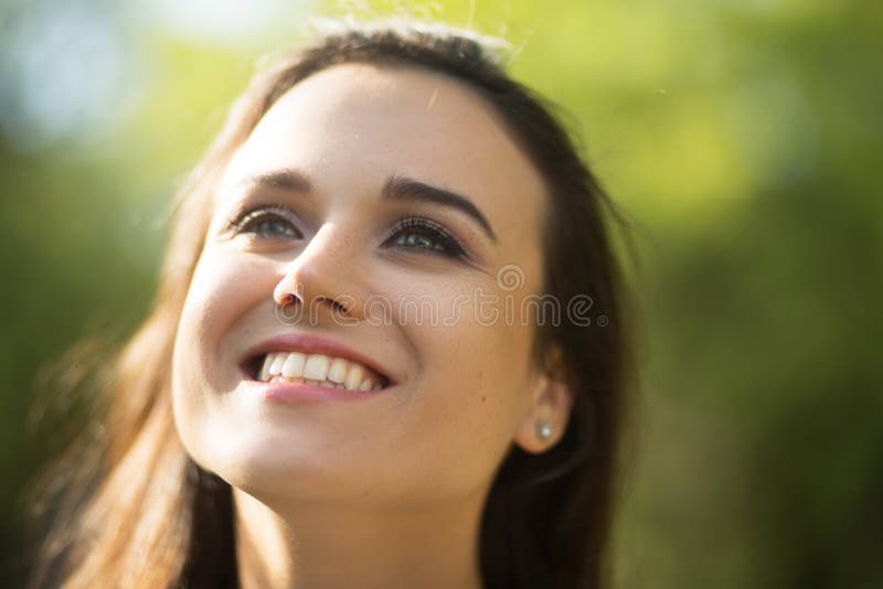 Close Up Portrait Of Beautiful Girl Stock Image Image Of Outside
