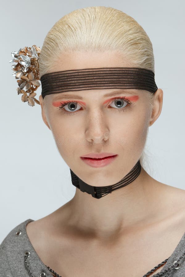 Portrait of Beautiful Healthy Face of a Model Stock Photo - Image of ...