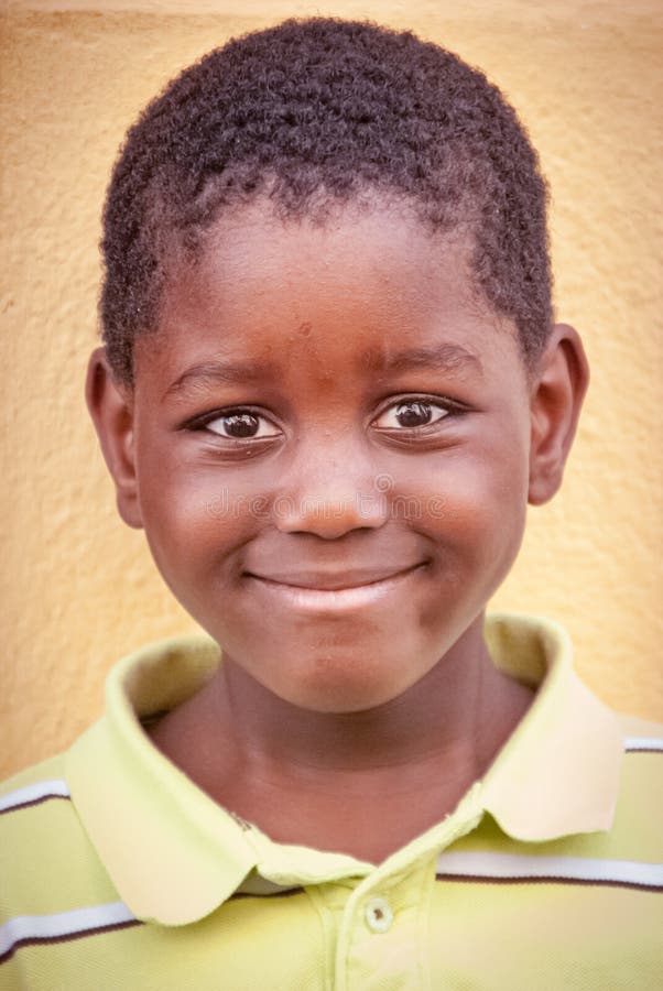 Close-up Portrait of Black Boy Smiling Stock Image - Image of ...