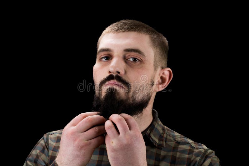 Close-up Portrait of a Brutal Bearded Man Stock Image - Image of funny ...