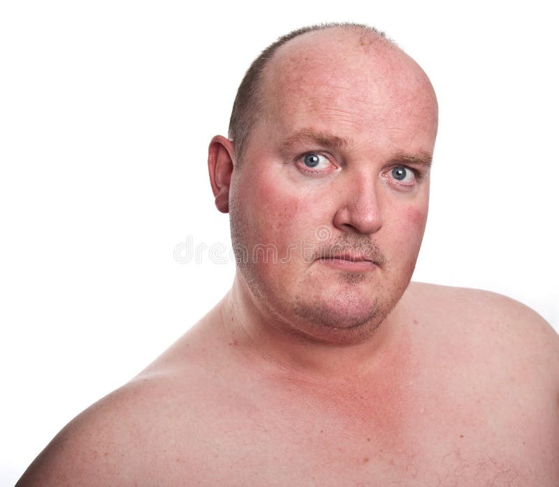 Close Up Portrait Capture of Overweight Male Stock Image - Image of ...