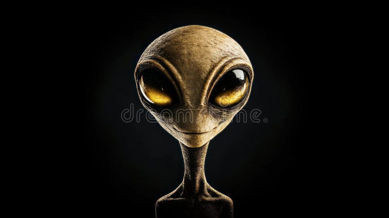 Intergalactic Encounter: Close-Up Portrait of Alien Extraterrestrial ...