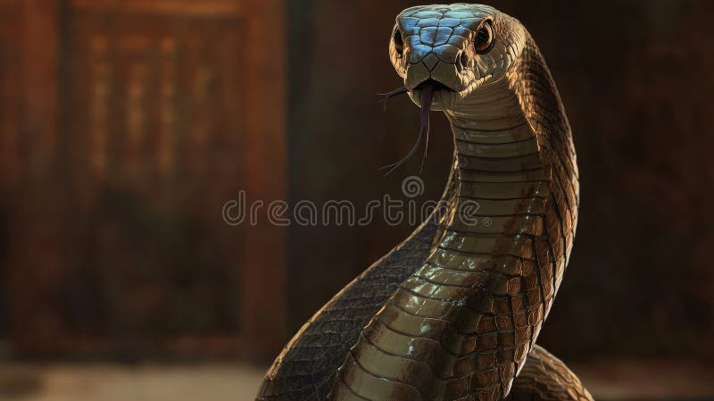 Cobra Portrait stock photo. Image of creature, look - 334068274