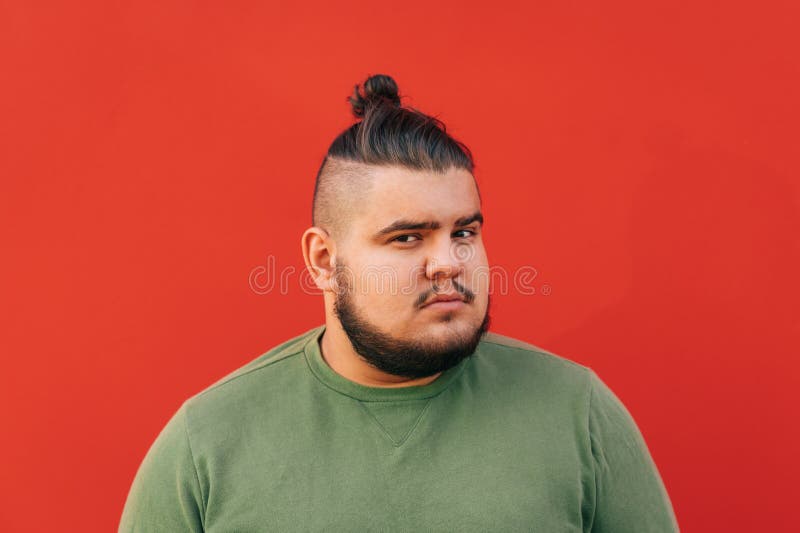 Portrait of Corpulent Guy Going To Eat Sandwich Stock Image - Image of ...