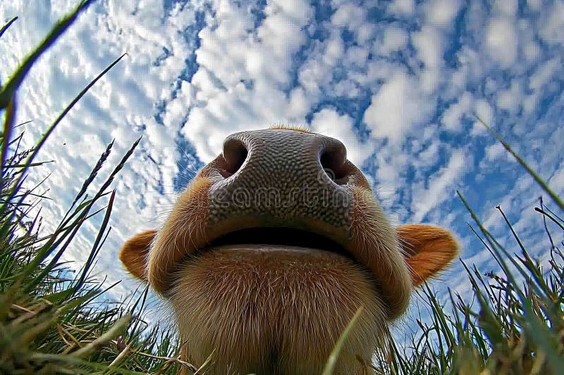 A Close-up Portrait of a Cow, Capturing the Animal Looking into the ...