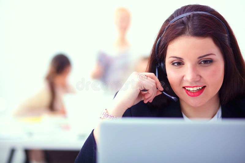Close-up Portrait of a Customer Service Agent Stock Image - Image of ...