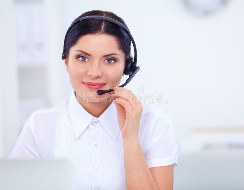 Close-up Portrait of a Customer Service Agent Stock Image - Image of ...