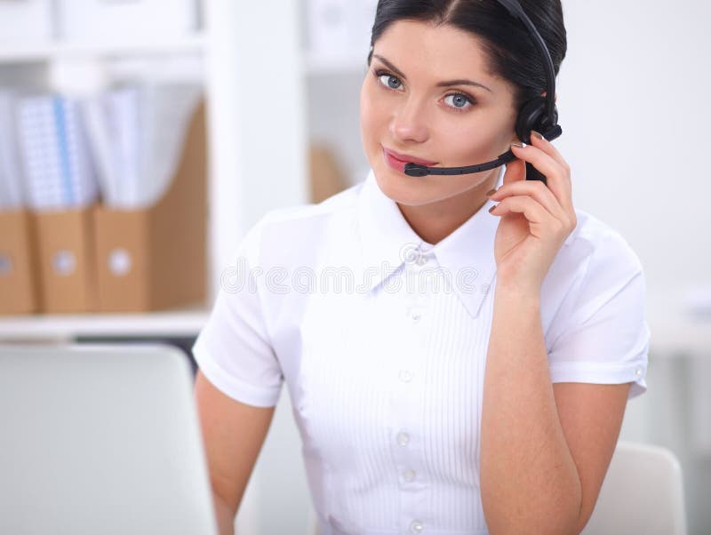 Close-up Portrait of a Customer Service Agent Stock Image - Image of ...