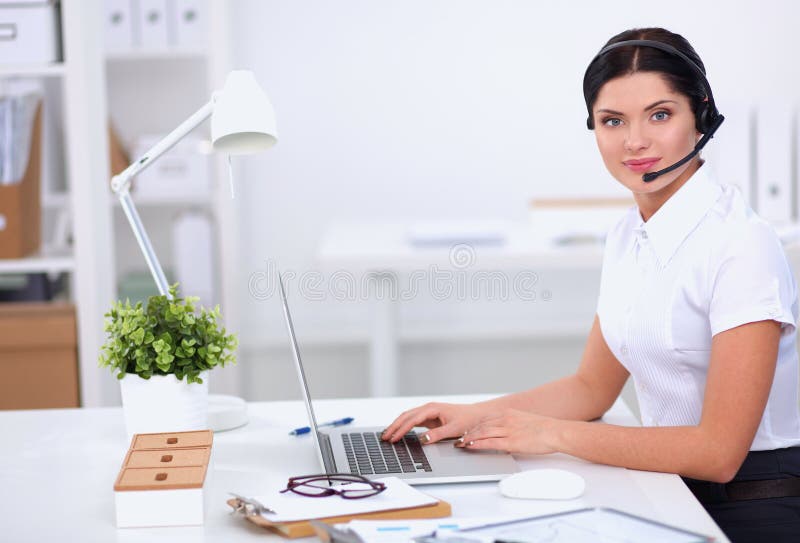 Close-up Portrait of a Customer Service Agent Stock Photo - Image of ...
