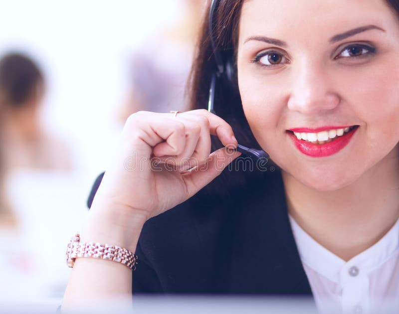 Customer and Agent Sitting at Desk in a Meeting or Successful ...