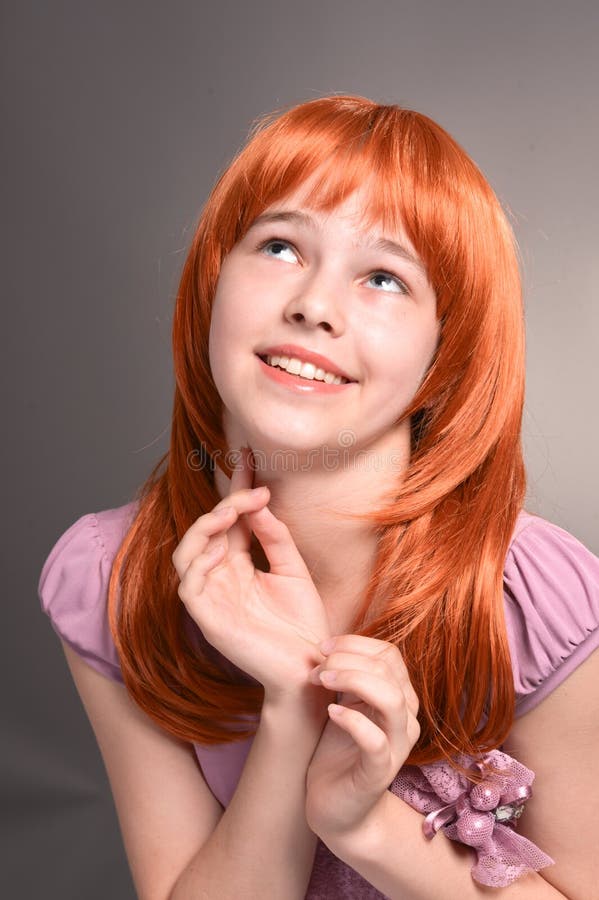 Close Up Portrait of Cute Girl with Red Hair Posing Stock Photo - Image ... Close Up Portrait of Cute Girl with Red Hair Posing Stock Photo - Image ...
