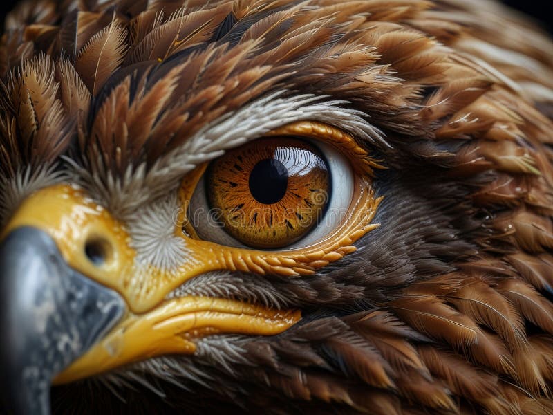 Close-up Portrait of an Eagle. the Gaze of a Bird of Prey. Generative ...