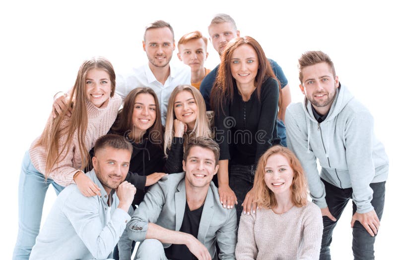 Close Up. Portrait of a Group of Friends Stock Photo - Image of ...