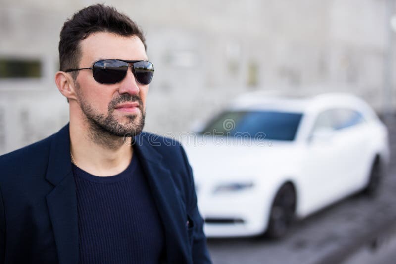 Close Up Portrait of Handsome Business Man in Sunglasses Posing Stock ... Close Up Portrait of Handsome Business Man in Sunglasses Posing Stock ...