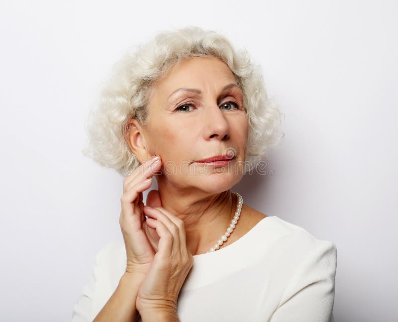 Close Up Portrait of Happy Senior Woman Smiling Stock Image - Image of ... Close Up Portrait of Happy Senior Woman Smiling Stock Image - Image of ...
