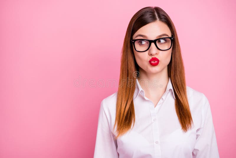 Close Up Portrait Of Her She Nice Looking Attractive Lovely Cute