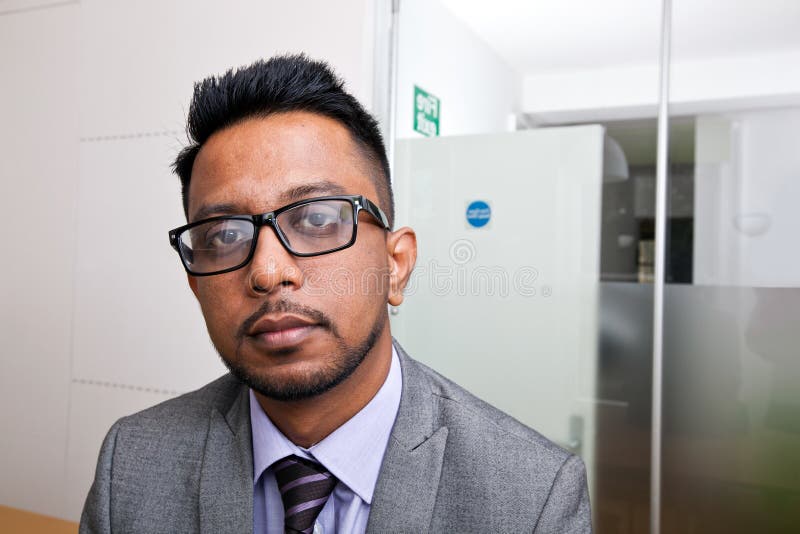 Close Up Portrait Indian Businessman Wearing Glasses Beard Stock Photos ... Close Up Portrait Indian Businessman Wearing Glasses Beard Stock Photos ...