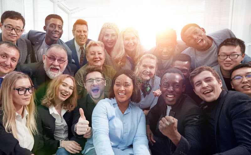 Close Up. Portrait of a Large Group of Diverse Business People Stock ... Close Up. Portrait of a Large Group of Diverse Business People Stock ...