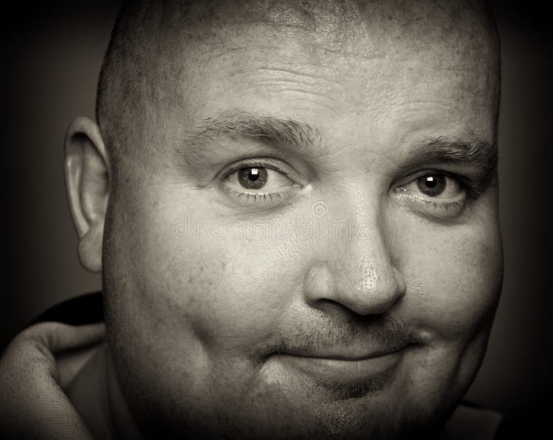 Close Up Portrait of a Male Head Stock Image - Image of happy, european ...