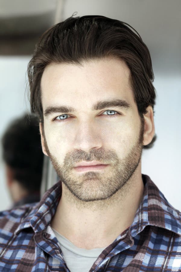 Portrait of a Good Looking Man Stock Photo - Image of expression, eyes ...