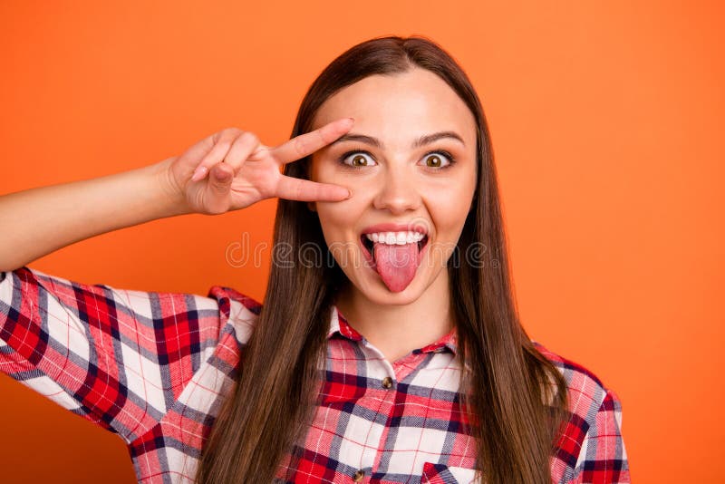 Close Up Portrait Of Nice Attractive Cheerful Cheery Straight Haired