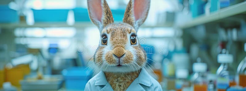 Rabbit Scientist stock illustration. Illustration of coat - 334816080
