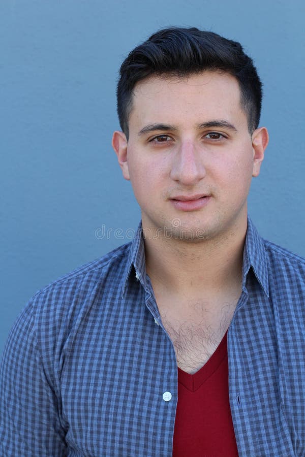 Close Up Portrait of Real Man. Undefined Face Expression Stock Photo ...