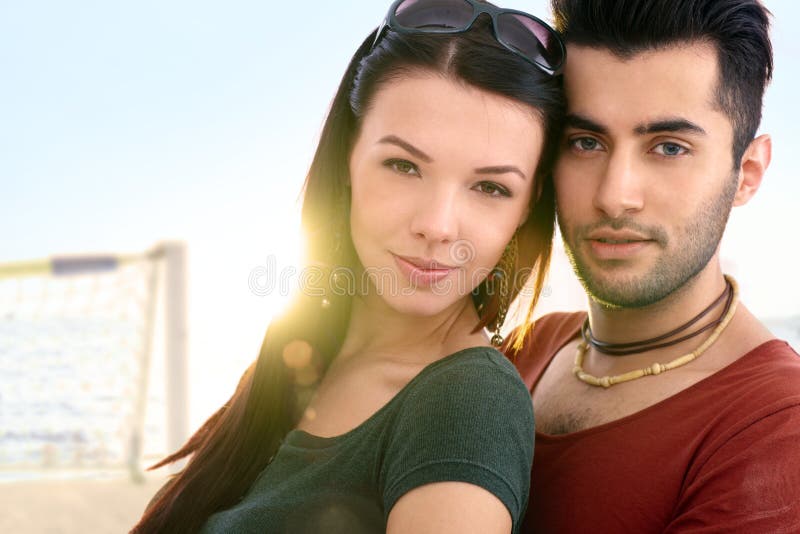 Portrait of Romantic Mixed Couple Stock Image - Image of 2530 ...