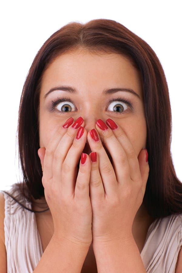 Scared face of women stock image. Image of girl, closeup - 16825751