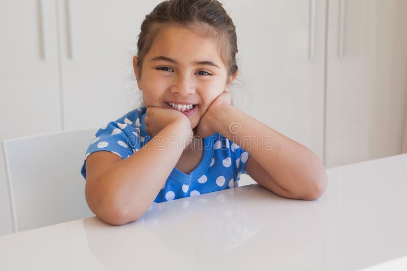 Close Up Portrait Of A Smiling Girl Stock Image Image Of Relaxed