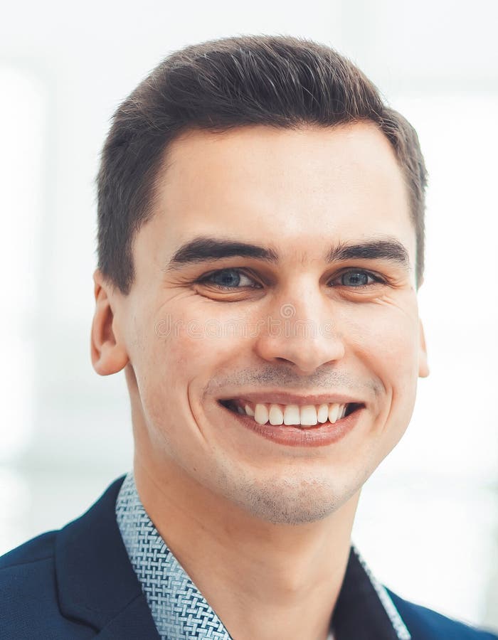 Close Up. Portrait of a Smiling Young Businessman. Stock Image - Image ... Close Up. Portrait of a Smiling Young Businessman. Stock Image - Image ...
