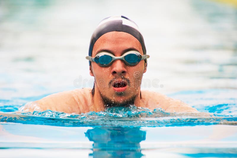 Close-up Portrait of Swimmer Man Stock Photo - Image of professional ...