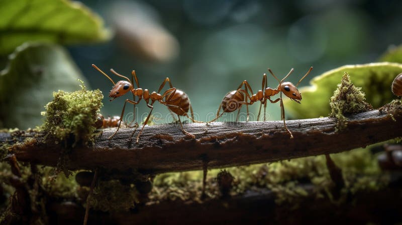 Three Ants. One Rolls a Stone, the Second Carries a Leaf, the Third ...