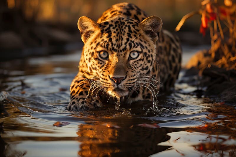 Close-up Portrait of a Young Leopard. Stock Photo - Image of yala ...