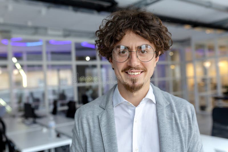 Close-up Portrait of a Young Male Designer, Programmer, Developer ...