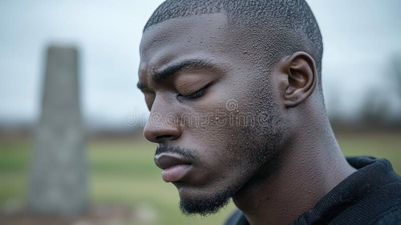 Focused Man Deep Thought Intense Concentration Pensive Portrait Stock ...