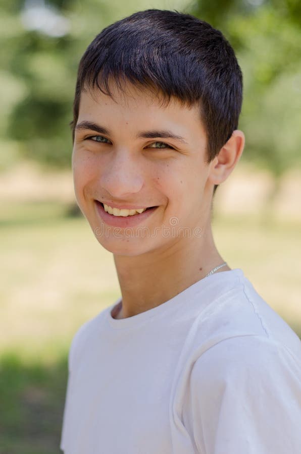 Close Up Portrait of a Young Smiling Cute Teenager. Stock Photo - Image ... Close Up Portrait of a Young Smiling Cute Teenager. Stock Photo - Image ...