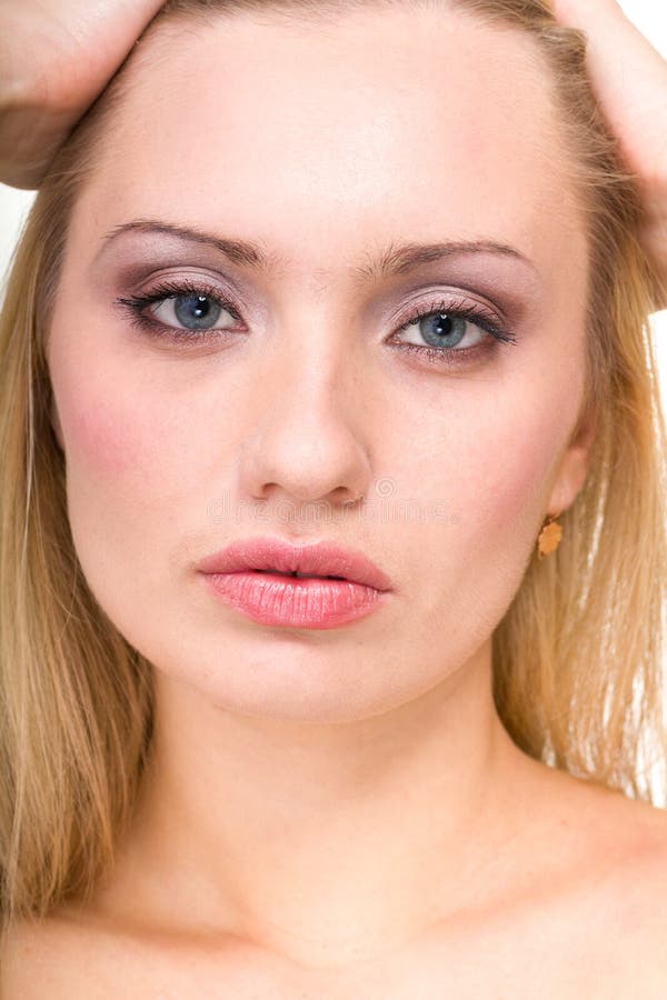 Close-up Portrait of Beautiful Young Woman Stock Photo - Image of green ... Close-up Portrait of Beautiful Young Woman Stock Photo - Image of green ...