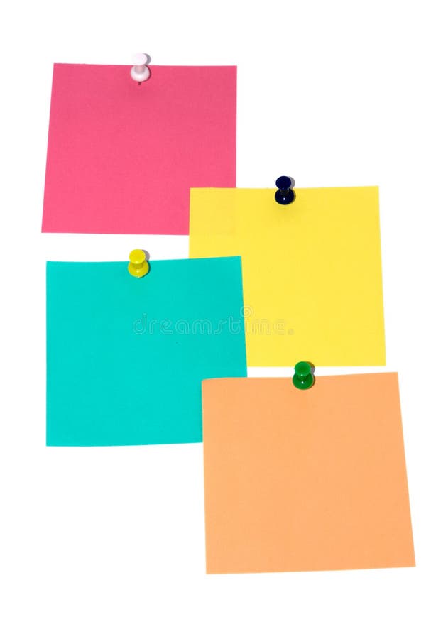 Four colour post it note stock image. Image of reminder - 25572047