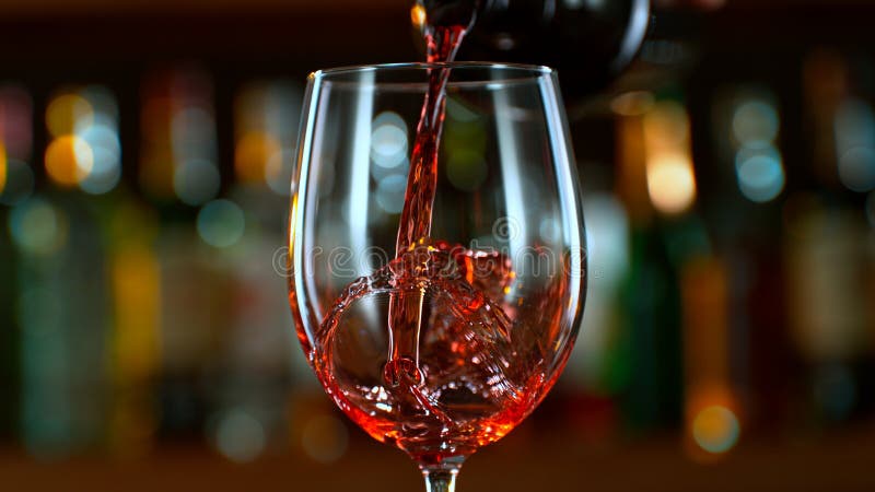 Close-up of Pouring Red Wine Stock Photo - Image of glass, slide: 268039758