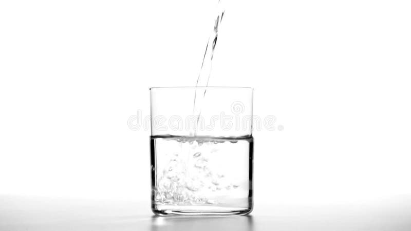 The Close Up of Pouring Water into Glass Stock Footage - Video of ...