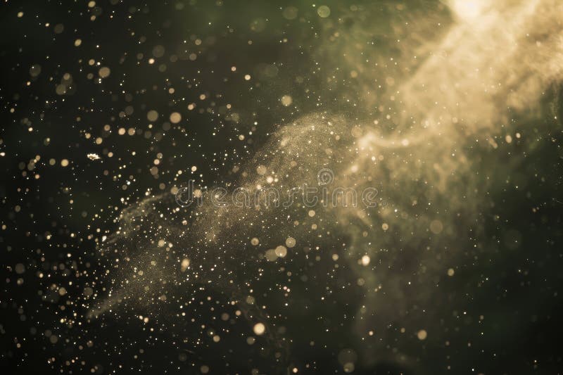 Close-up of Powder Particles Falling on a Dark Surface, Creating a ...