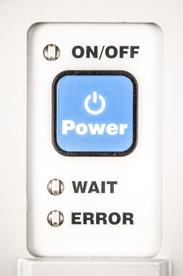 Close Up of a Power Button, on and Off. Hardware Equipment Concept, in ...