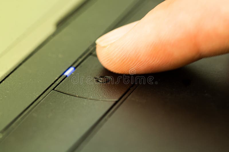 Close Up Power Button on / Off Pc - Graphic Tablet Stock Image - Image ...
