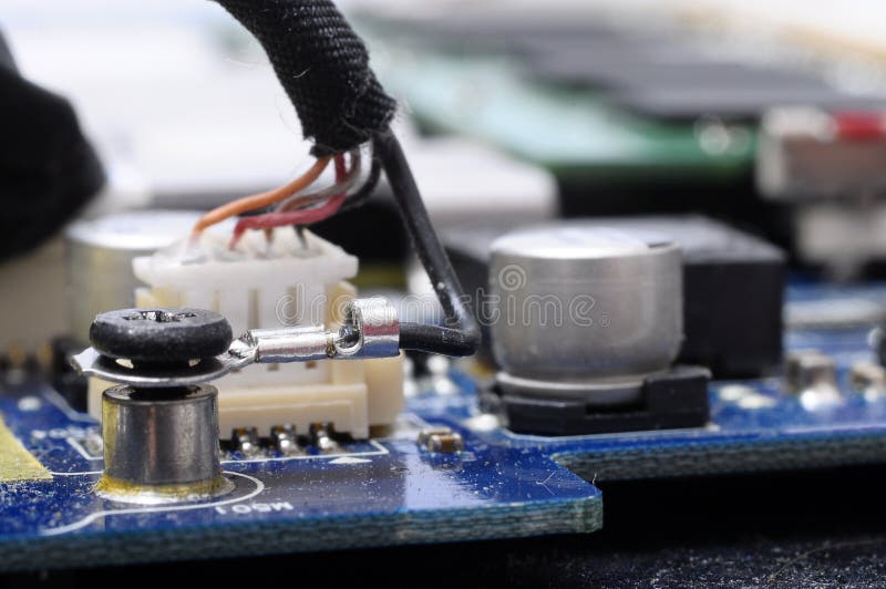 Close Up of Power Cable on Computer Stock Image - Image of macro, parts ...