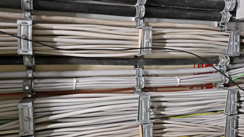 Close-up of Power Cable for a Computer Network Server Room Stock ...