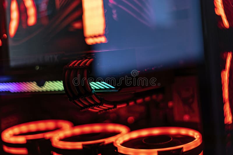 Power Connector of a GPU stock photo. Image of display - 268661884